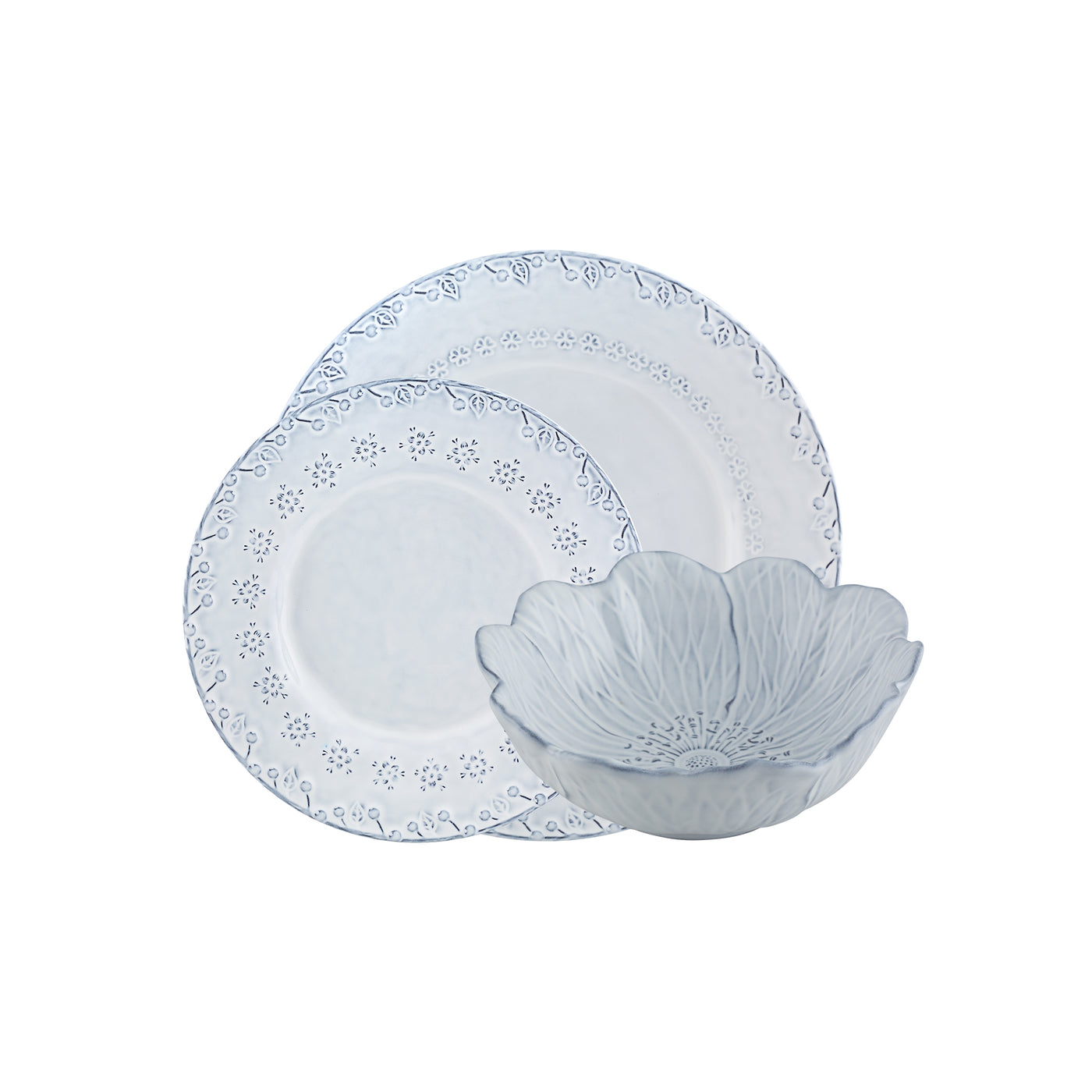 Bordallo Pinheiro 12Pcs Dinner Set – Flora White